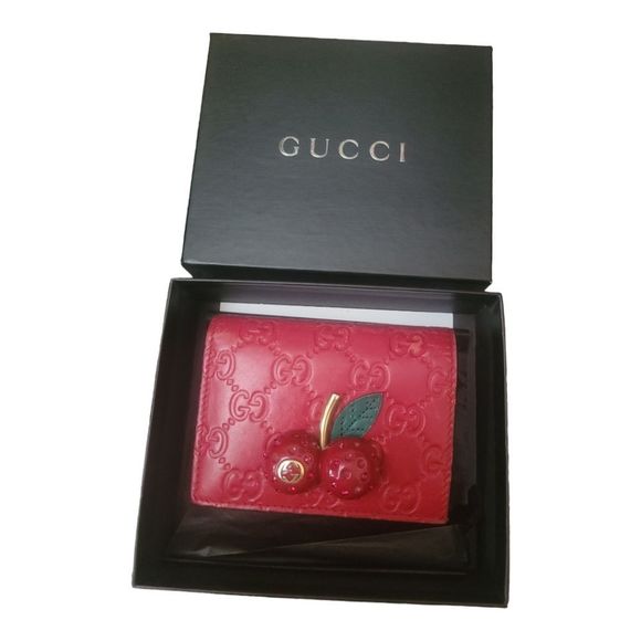Gucci | Bags | Gucciguccissima Monogram Cherry Red Wallet Authentic Guc ...
